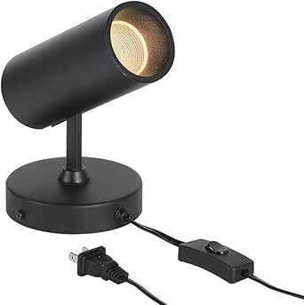 Aisilan Plug in Spotlight with On/Off Switch Uplight Spotlight Indoor ...