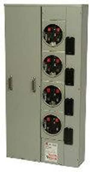 Eaton 1MP4206R 1 Phase 4-Gang Ring Style Meter Pack 4 Jaw 200 Amp ...