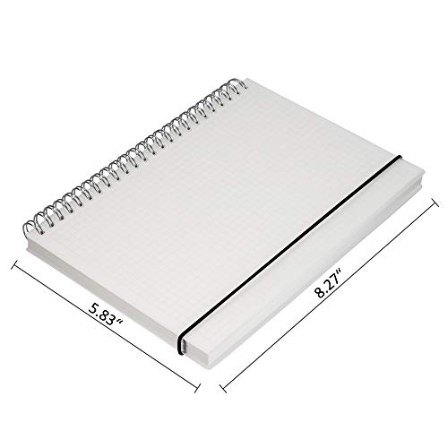 hardcover-graph-ruled-spiral-notebook-5-8-x-8-38-inches-a5-transparent-160-p-ebay