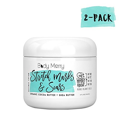 Body Merry Stretch Marks & Scars Defense Cream 2-PK: Daily Moisturizer ...