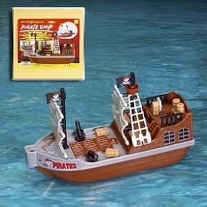 Amazon.com: Playmaker Toys Pirate Ship - Bath and Pool Toy - Battery ...