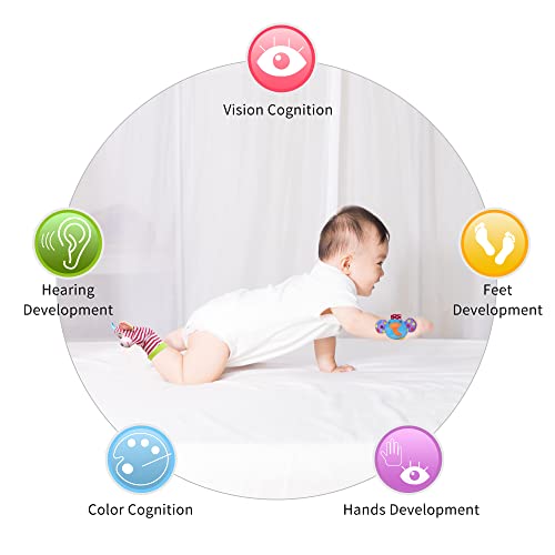 Baby Soft Rattle, Hand Rattle and Socks Toys, Wrist Rattle and Foot ...