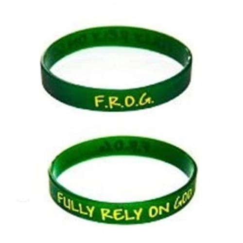 Mua 10 Fully Rely On God F.R.O.G. Silicone Bracelets with Frog ...