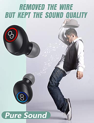 VEATOOL True Wireless Earbuds Bluetooth Headphones 5.0 Volume Control ...
