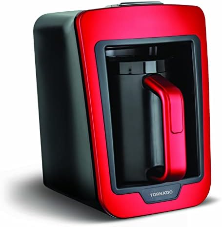 TORNADO Automatic Turkish Coffee Maker 330ml, 735 Watt in Red x Black ...