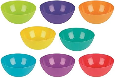 Pack of 8 Rainbow Kiddies Coloured Children's Party Small Plastic ...