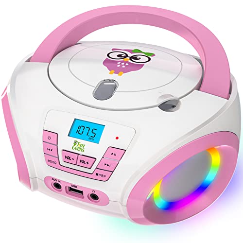 Tunes Kids Boombox CD Player for Kids New 2024 + FM Radio + Batteries ...