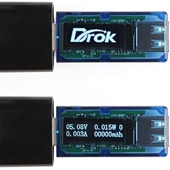 USB Multimeter, DROK Pocket Digital Multimeter USB 3.0 Hub, OLED ...
