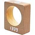Amazon.com: ST Ankor Wooden Digital Alarm Clock with LED Light ...