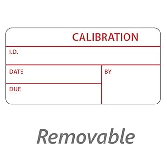 Amazon.com: Self-laminating removable calibration labels 0.75" x 1.5 ...