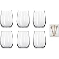 Amazon.com | Libbey Stemless 6 Ounce Wine Taster / Mini / Sample Glass 260, Set of 6 w/ FDL ...