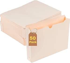 Amazon.com : 1InTheOffice File Jackets Letter Size 2 Inch Expansion ...