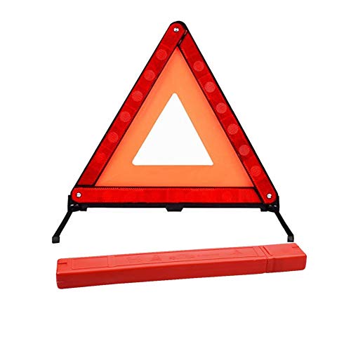 AISIBO Reflective Triple Triangle Car Warning Sign Roadside Hazard Sign ...