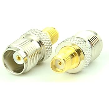 Amazon.com: Gold Push-On F Coax Plug Connector Male to Female Coaxial ...