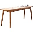 Amazon.com - Wayshome 100% Solid Oak Wood Bench, Rounded Corner ...