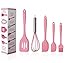 Funky Hot Pink 6 Piece Silicone Kitchen Utensils / Tools Set: Amazon.co ...