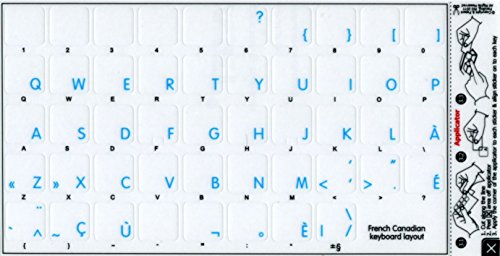 Buy FRENCH CANADIAN APPLE KEYBOARD LABELS LAYOUT WITH BLUE, ORANGE, RED ...