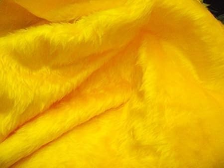 Plain Fun Faux Fur Fabric Material BRIGHT GOLD: Amazon.co.uk: Kitchen ...