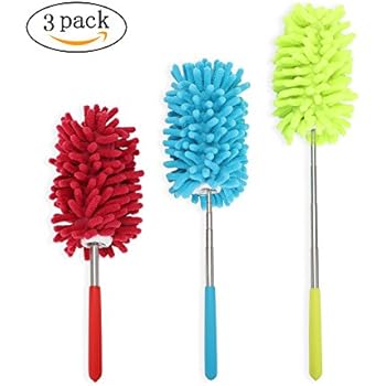 Amazon.com: Microfiber Hand Dusters Set| 3-Pack| 1x Telescopic ...