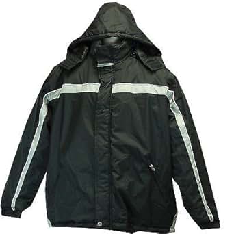 Totes TM125 Men's Insulated Water Resistant Hooded Jacket Black & Gray ...