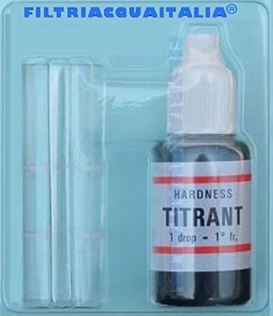 Kit Analisi Durezza Acqua Titrant (Gradi Francesi) per Misurare Calcare ...