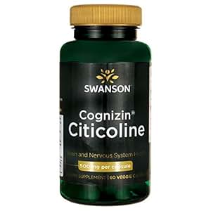 Amazon.com: Swanson Cognizin Citicoline 500 Milligrams 60 Veg Capsules ...