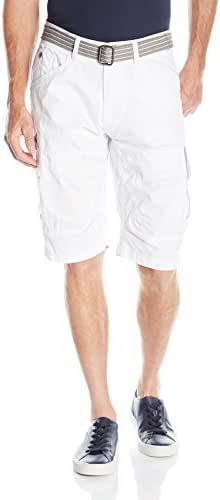 Projek Raw Men's Belted Zip Short, White, 30 | Amazon.com