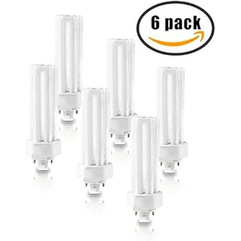(6 Pack) PLT-42W 841, 4 Pin GX24Q-4, 42 Watt Triple Tube, Compact Fluorescent Light Bulb ...