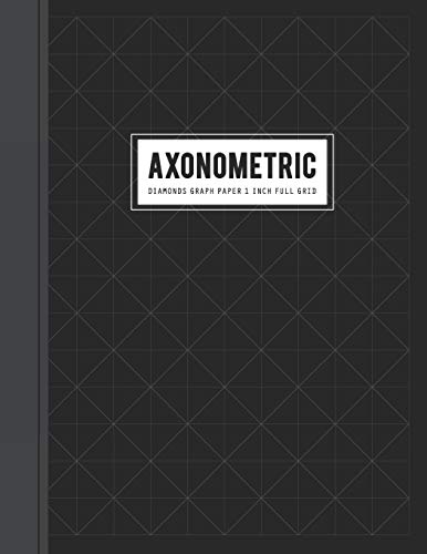 Axonometric Diamonds Graph Paper 1 Inch Full Grid: Vertical Guides ...