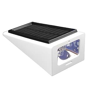 Amazon.com : White PVC Vinyl Galaxy Solar Wedge LED Light For Deck ...