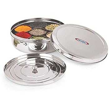 Amazon.com: Masala Dabba Masala Box, Stainless Steel Spice Box Indian ...