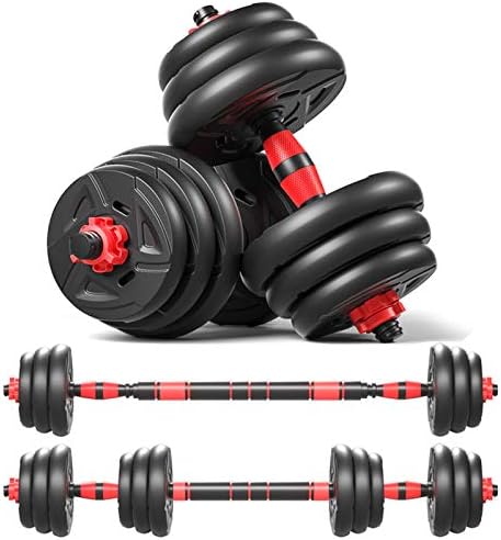 Qiccijoo 20kg Adjustable Dumbbells Weights Set with Hand Weight or ...
