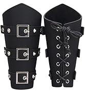 Amazon.com: GelConnie Leather Gauntlet Wristband Medieval Bracers ...