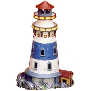 Amazon.com : Exotic Environments Mini Lighthouse Aquarium Ornament, 3-1 ...