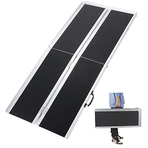 HABUTWAY 6FT Wheelchair Ramp Folding Aluminum Portable Non-Slip Ramps ...