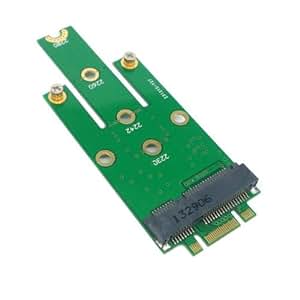 Amazon.com: M.2 NGFF PCI-E 2LANE Golden Finger Pin to50mm Mini-PCIE ...