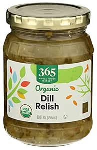 Amazon.com : 365 by Whole Foods Market, Pickles Dill Relish Organic, 10 ...