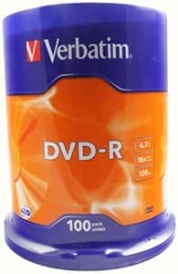 Amazon.com: Verbatim® Life Series DVD-R Disc Spindle, Pack of 100 : Electronics