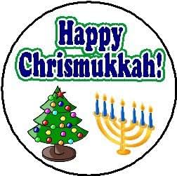 Amazon.com: Happy Chrismukkah ! (Tree & Menorah) 1.25" Pinback Button ...