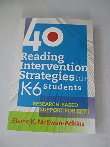 40 Reading Intervention Strategies for K-6 Students: Research-Based ...