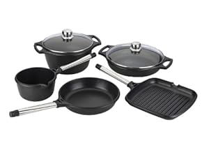 Amazon.com: Fagor 7-Piece Cast Aluminum Cookware Set: Radiant Cooktop ...