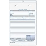 TOPS Job Work Order Forms, 3-Part, Carbonless, 5-1/2 x 9-1/8 Inches, 50 Sets per Pack (3868 ...