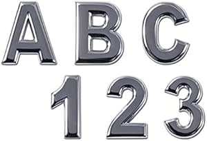 Amazon.com: Personalized Set of Chrome Auto Letters and Numbers ...