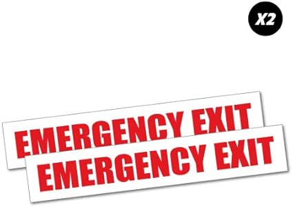 Amazon.com: 2x Emergency Exit Sticker Decal Safety Sign Car Vinyl ...