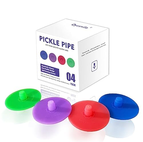 4 Pcs Pickle Pipes, Wide Mouth Mason Jar Fermentation Lids, 100% Food ...