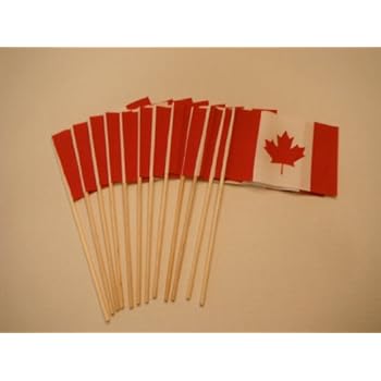 Amazon.com : Lot of -12-4x6 Inch Canada Canadian Flags Desk Hand Held ...