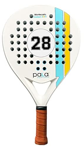 Montecarlo Soft Carbon White Padel Racket - P.ALA Light Padel Racket ...