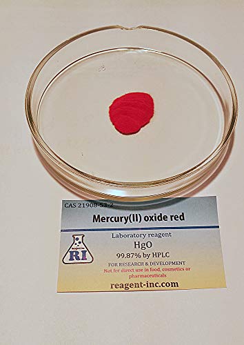 Mercury (II) Oxide red, Powder, 99.87%, Analytical Reagent (ACS), 25 g ...