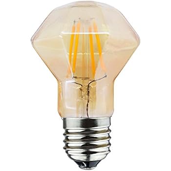 Bulbright Vintage Retro LED Filament Bulb D65 4W LED Light Bulb, Amber ...