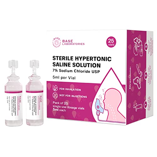 Base Labs 7% Hypertonic Saline Solution for Nebulizer Machine | Sterile ...